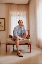 Denise Blue Striped Shirt